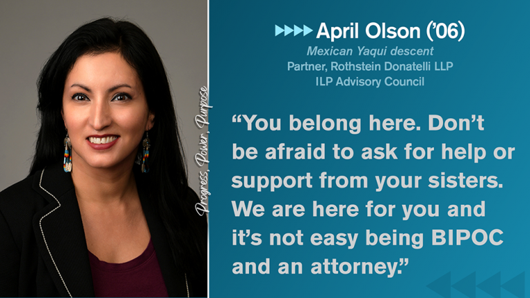 Progress, Power, Purpose: April Olson ('06) - Indian Legal ...